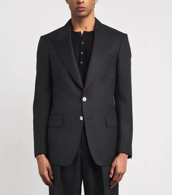 TOM FORD Wool-mohair-silk Shelton Blazer