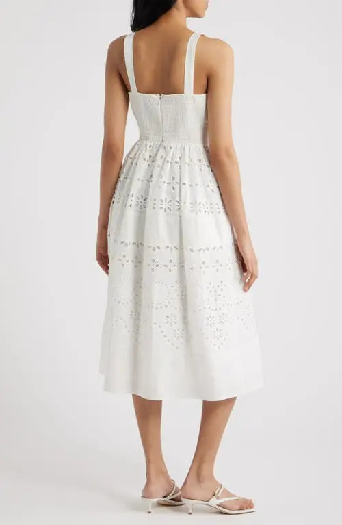 Sam Edelman Cotton Eyelet Midi Dress