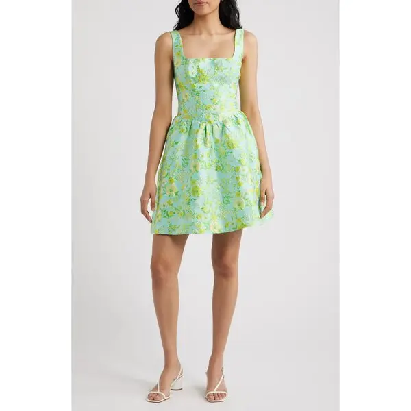 Sam Edelman Fit & Flare Minidress - Spring Garden