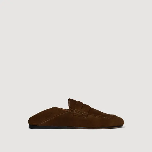Sandro Suede Loafers - Brown