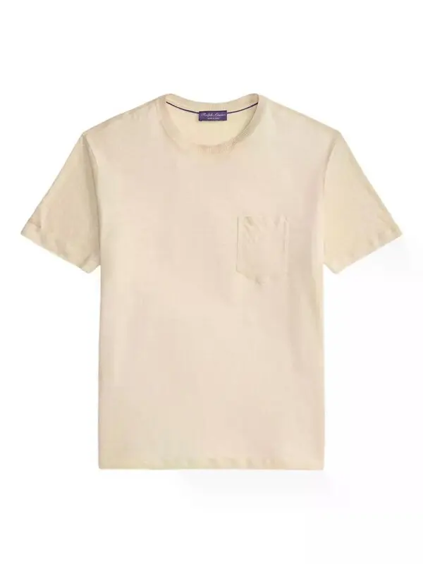 Ralph Lauren Purple Label Pocket Crew Neck T-shirt - Neutrals