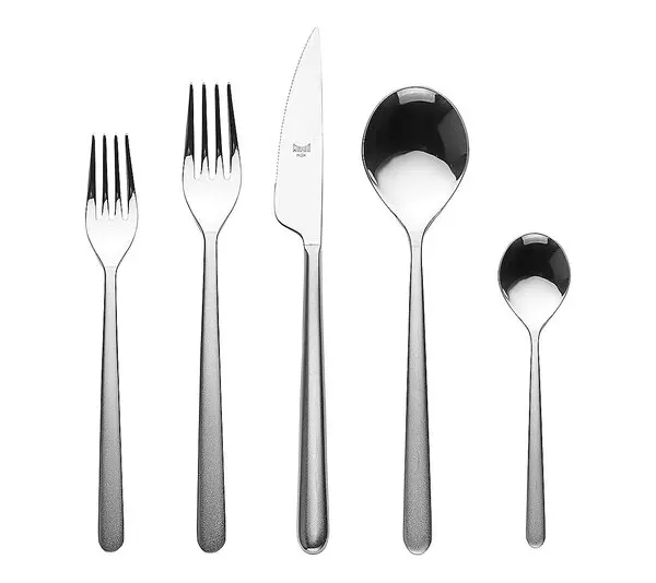 MEPRA 5 Pc Linea Flatware Set Frozen