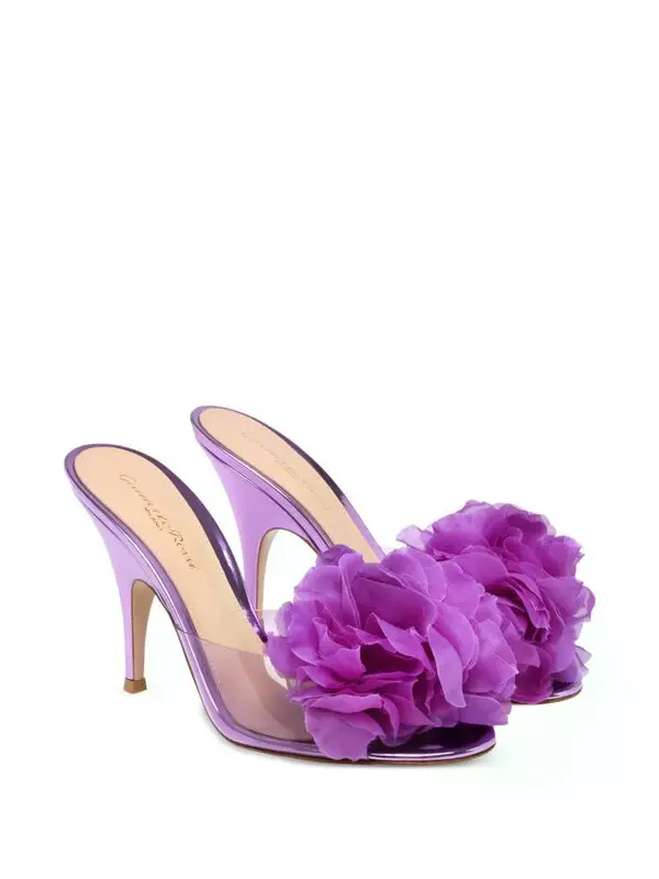 GIANVITO ROSSI Igea Floral Sandals - Purple