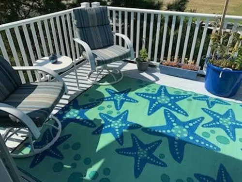 MAD MATS Starfish Rug - Blue Green - 5'x8'