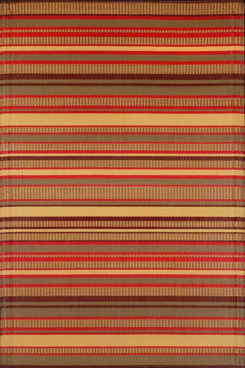 MAD MATS Stripes Rug - Warm Brown - 5'x8'