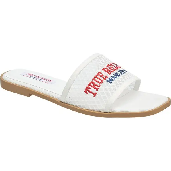 True Religion Brat Mesh Slip On Sandal - White