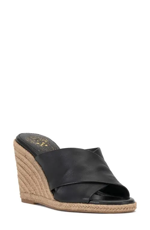 Vince Camuto Fisella Espadrille Wedge Sandal - Black
