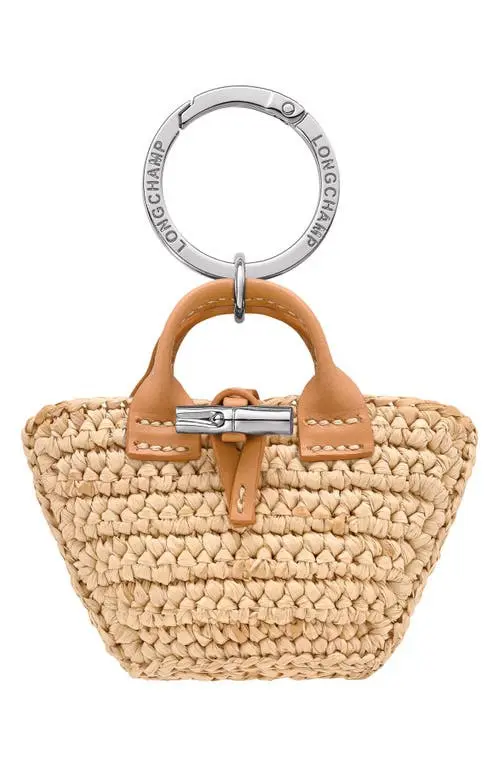 Longchamp Raffia Handbag Charm