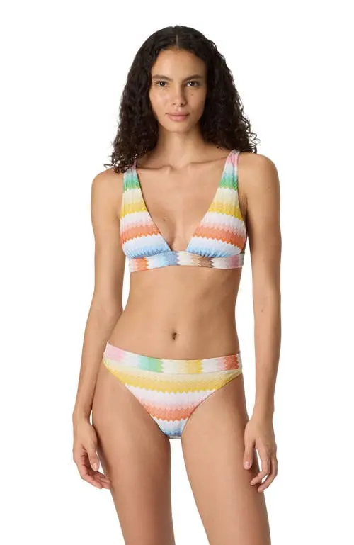 Missoni Bralette Bikini With Dégradé Zigzag Pattern - Multicoloured