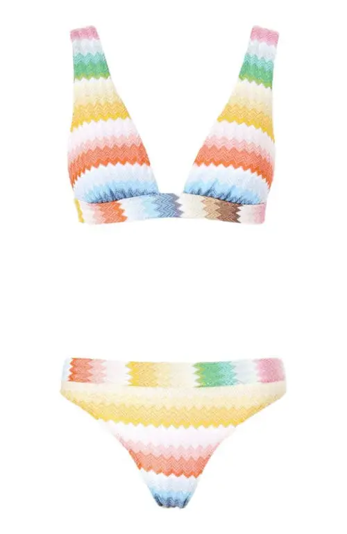 Missoni Bralette Bikini With Zigzag Pattern - Multicoloured