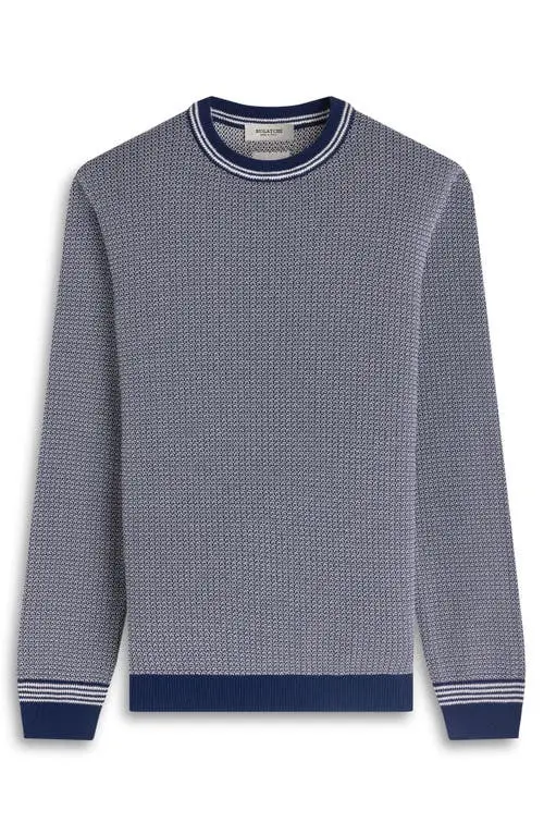 Bugatchi Micro-jacquard Knit Cotton Sweater
