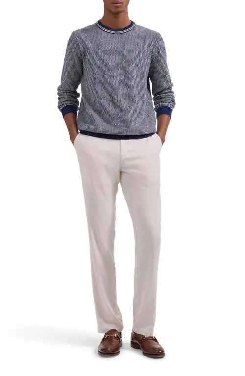 Bugatchi Micro-jacquard Knit Cotton Sweater