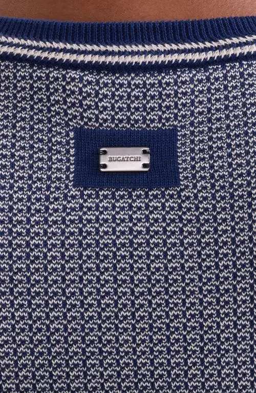 Bugatchi Micro-jacquard Knit Cotton Sweater