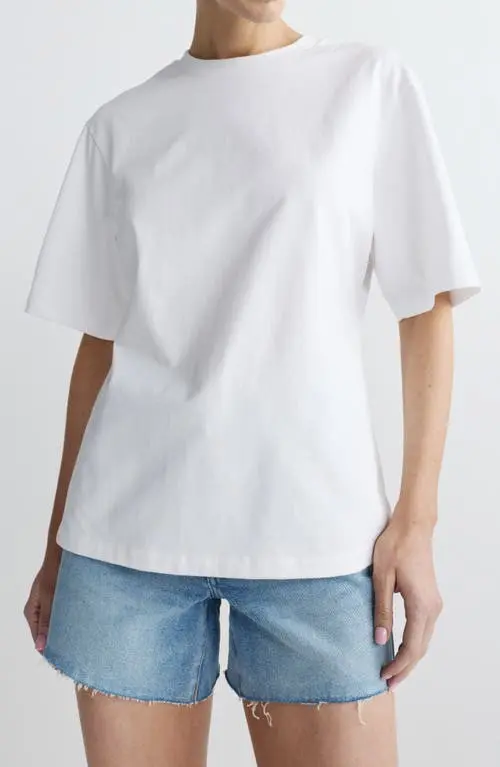 DL1961 Cotton Jersey Peplum T-shirt - White
