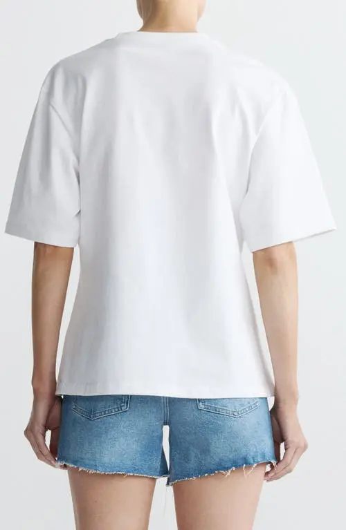 DL1961 Cotton Jersey Peplum T-shirt - White