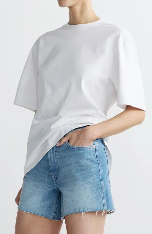 DL1961 Cotton Jersey Peplum T-shirt - White
