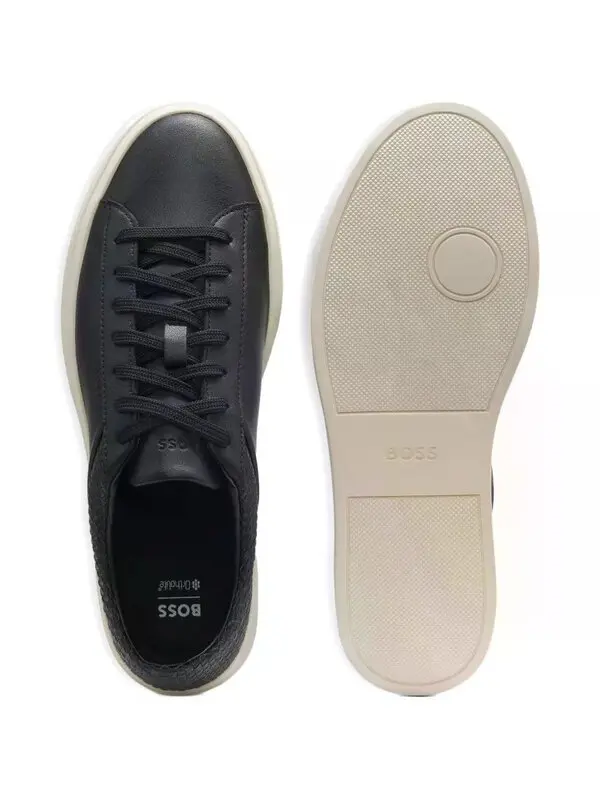 BOSS Textured Leather Sneakers