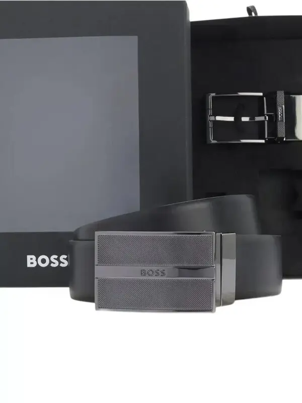 BOSS Leather Belt With Buckle