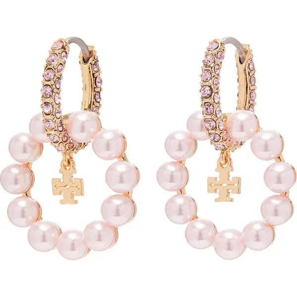 Tory Burch Moondance Faux Hoop Earrings - Pink