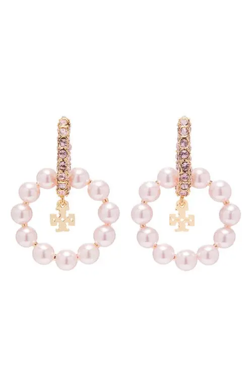 Tory Burch Moondance Faux Hoop Earrings - Pink