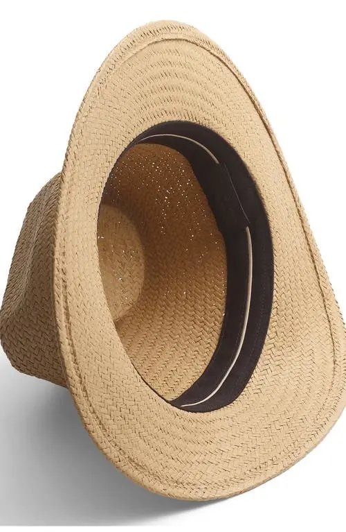 Rag & Bone Packable Straw Fedora - Light Brown