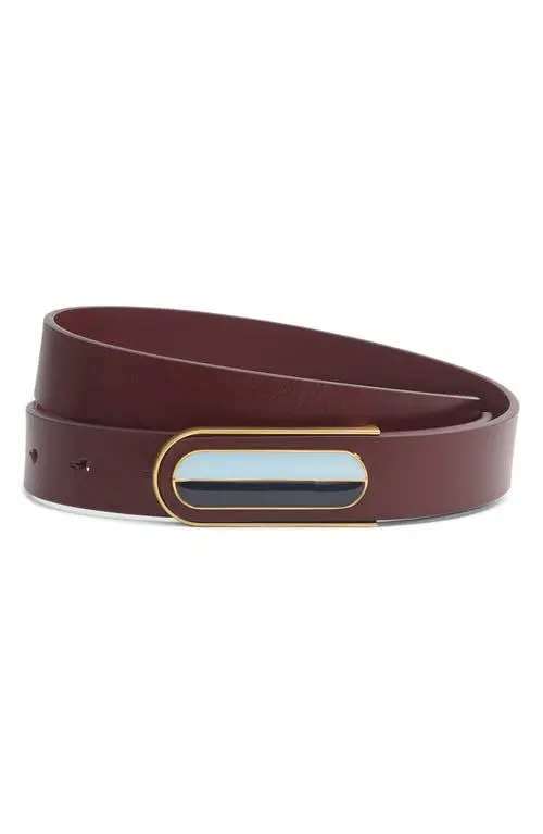 Rag & Bone Lenox Leather Belt - Deep Plum