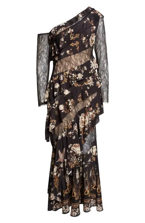 Camilla Flamenco Floral Print Long Sleeve Tiered Silk Maxi Dress - Flamenco Folklore