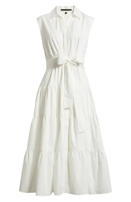 Kobi Halperin Bea Sleeveless Cotton Blend Shirtdress - White
