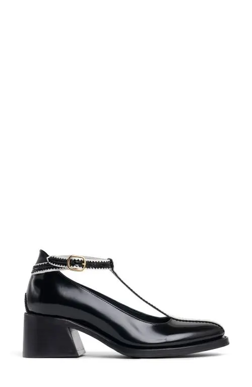 THE OFFICE OF US Miss Beverly T-strap Pump - Black/white