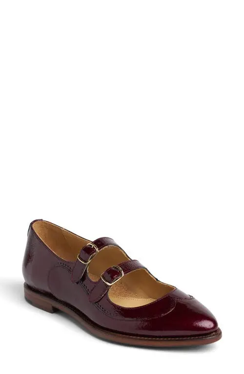 THE OFFICE OF US Miss Margo Mary Jane Flat - Dark Cherry