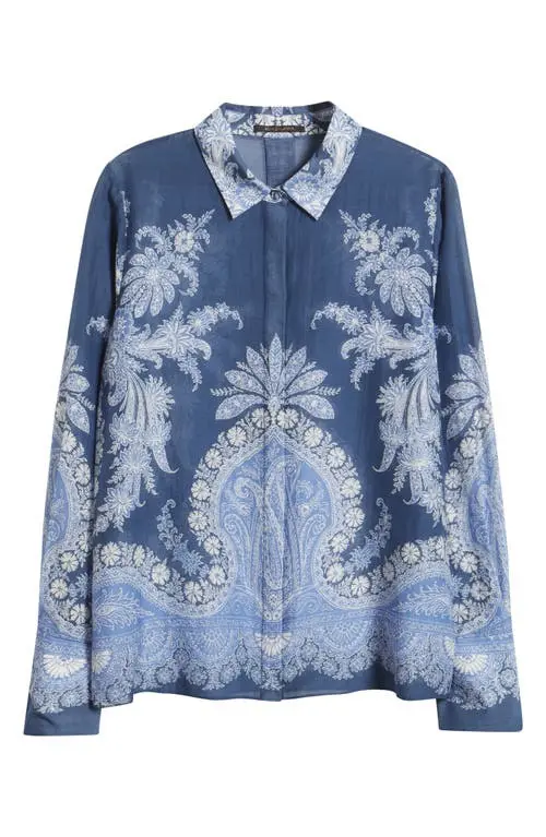 Kobi Halperin Paloma Print Cotton & Silk Shirt - Midnight Multi