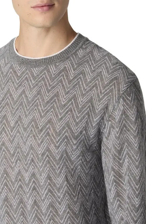 Missoni Crew-neck Cashmere Pullover With Zigzag Pattern