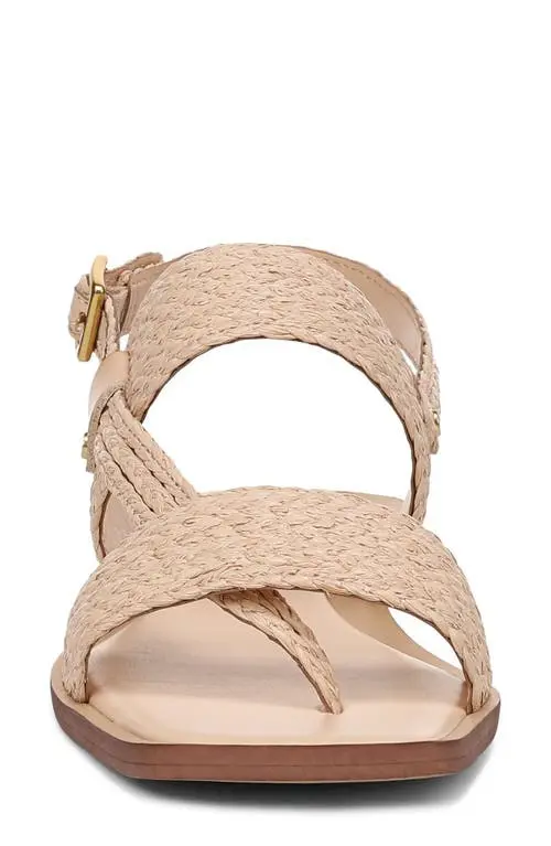 Franco Sarto Leather Sandals - Straw