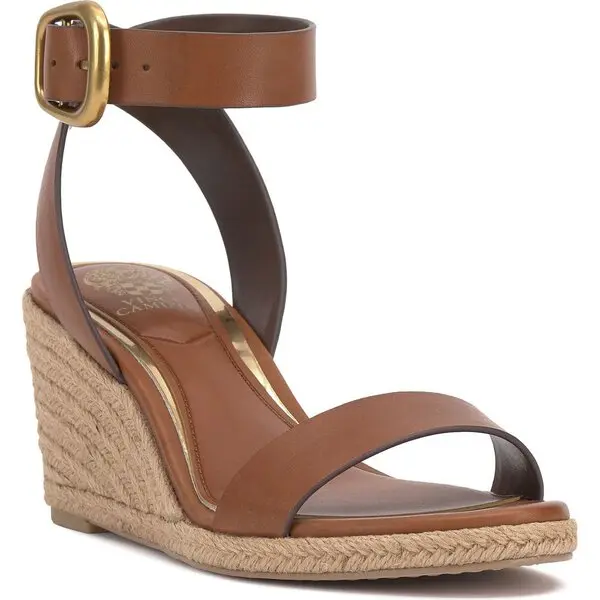 Vince Camuto Felia Wedge Sandal - Mid Brown