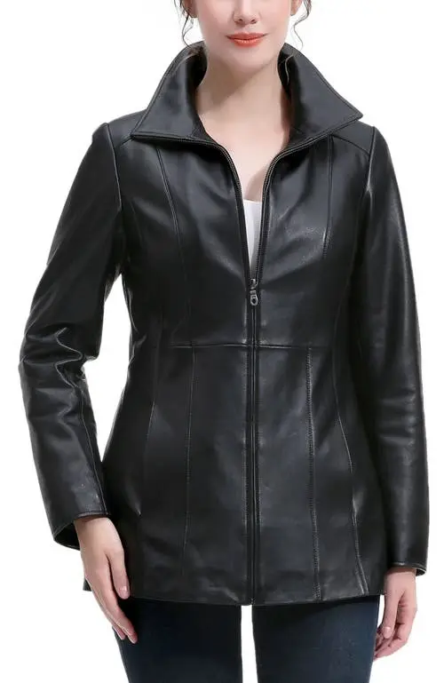 KIMI + KAI Amy Leather Jacket - Black
