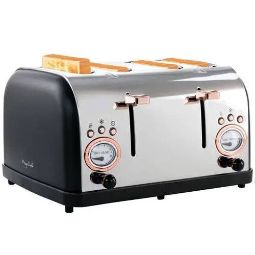 MEGACHEF 4 Slice Wide Slot Toaster With Variable Browning