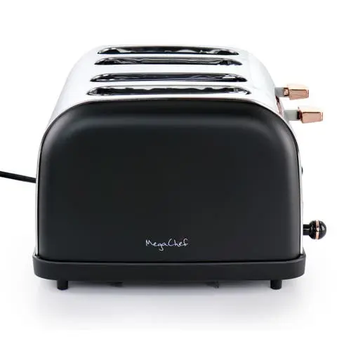 MEGACHEF 4 Slice Wide Slot Toaster With Variable Browning