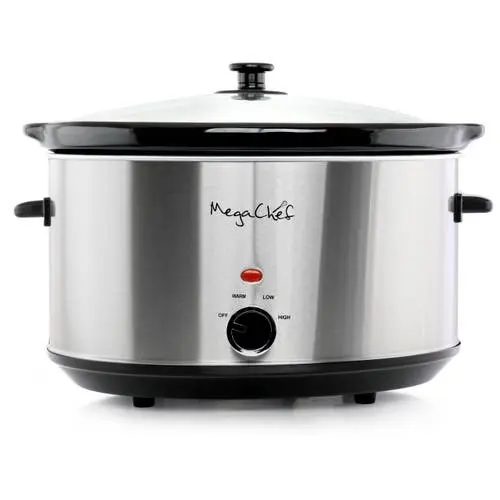 MEGACHEF 8 Quart Slow Cooker With Bonus Mini 0.6 Quart Warmer