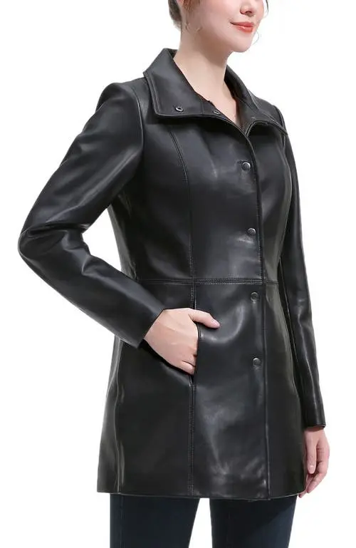 KIMI + KAI Ivy Leather Car Coat