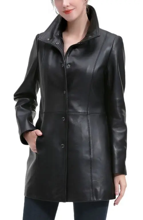 KIMI + KAI Ivy Leather Car Coat