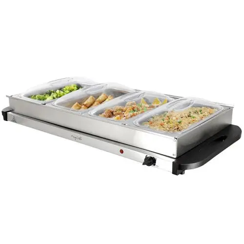 MEGACHEF Buffet Server & Food Warmer With 4 Removable Sectional Trays