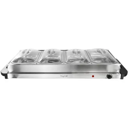 MEGACHEF Buffet Server & Food Warmer With 4 Removable Sectional Trays