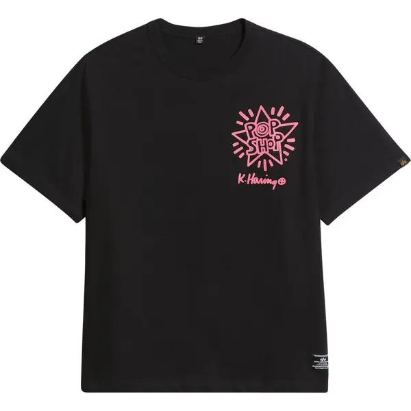 Alpha Industries X Keith Haring Pop Shop Dragon Graphic T-shirt - Black