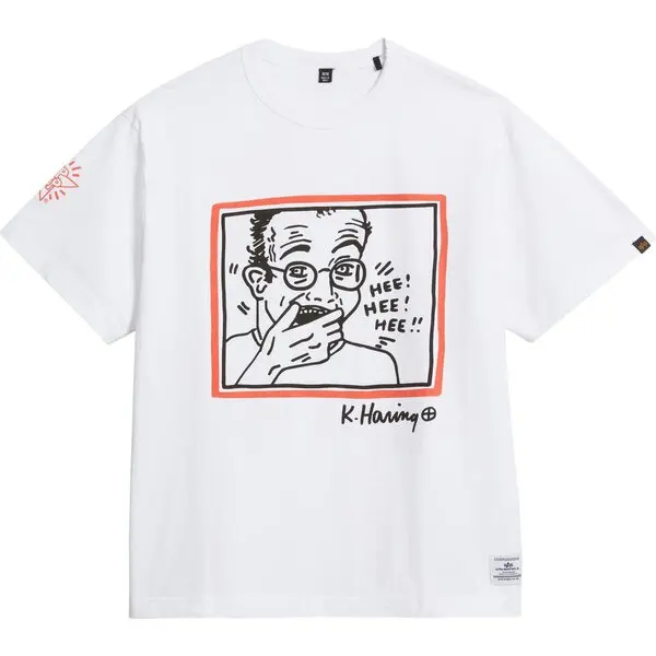 Alpha Industries X Keith Haring Hee Hee Graphic T-shirt - White