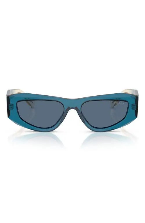 Prada 52mm Pillow Sunglasses - Blue/dark Blue