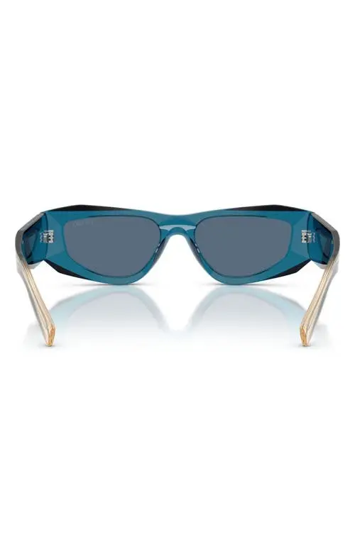 Prada 52mm Pillow Sunglasses - Blue/dark Blue