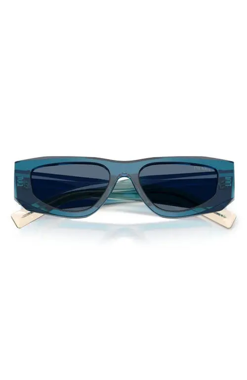 Prada 52mm Pillow Sunglasses - Blue/dark Blue