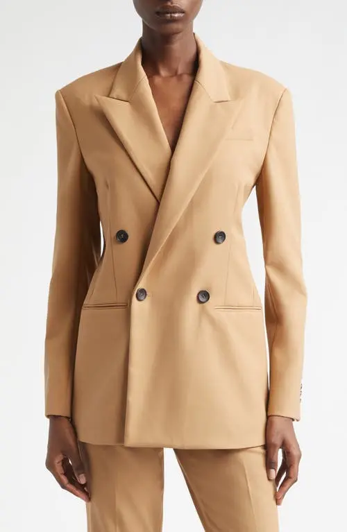 A.L.C. Calla Double Breasted Wool Blend Blazer - Desert Beige