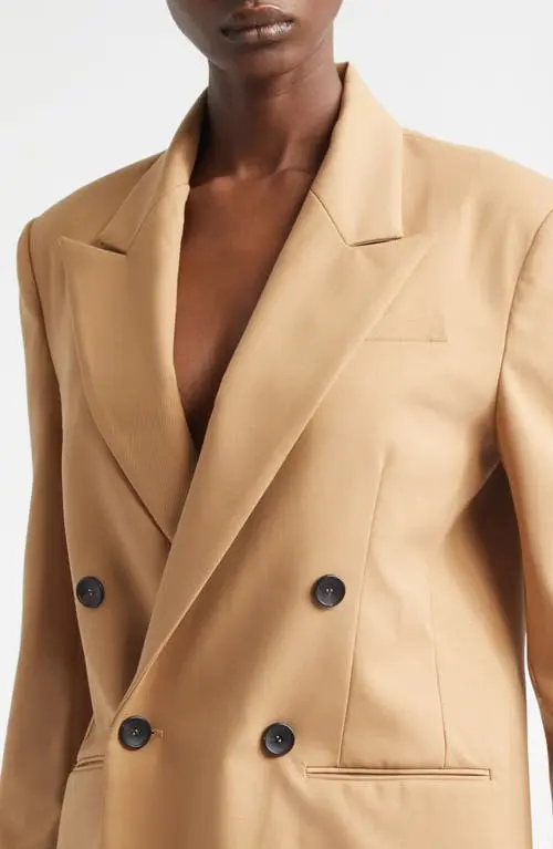 A.L.C. Calla Double Breasted Wool Blend Blazer - Desert Beige