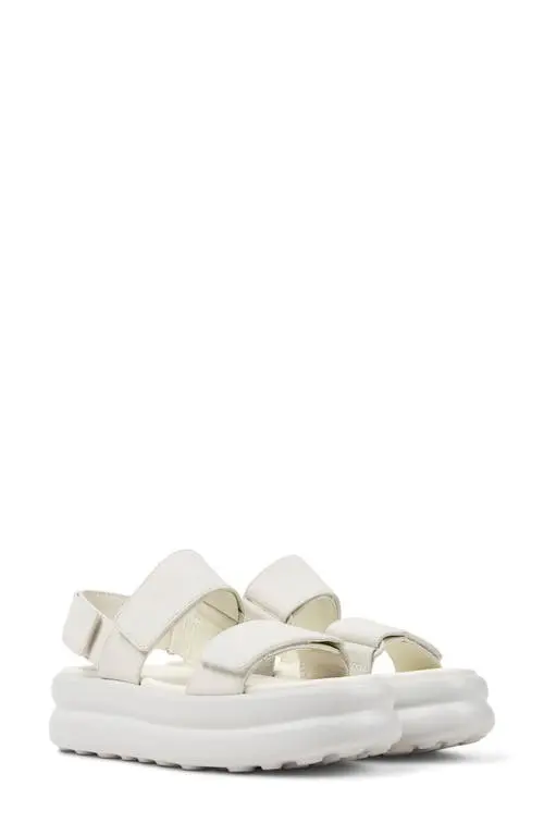 Camper Pelotas Flota Platform Sandal - White Natural